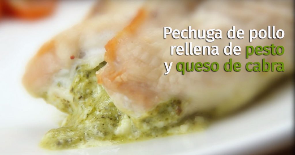 Aprende a hacer pechuga de pollo rellena de pesto y queso de cabra en ...